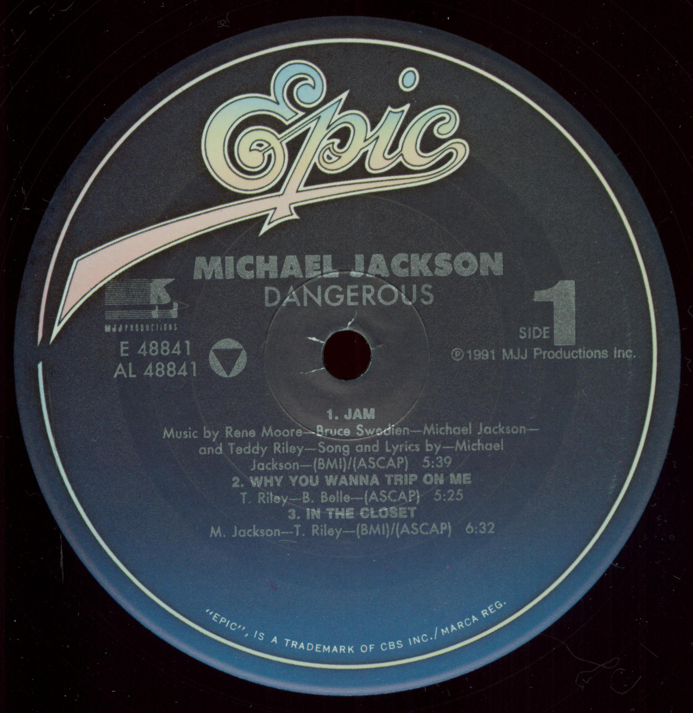 Michael Jackson Dangerous : LP Label A Canada | CD Covers | Cover ...